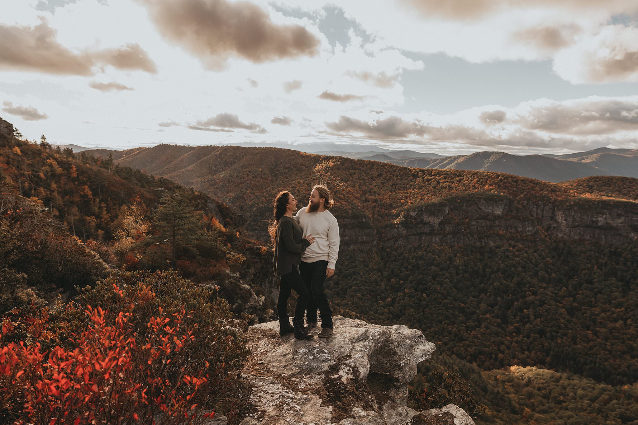 Holly and Brandon's Linville Gorge Adventure Session